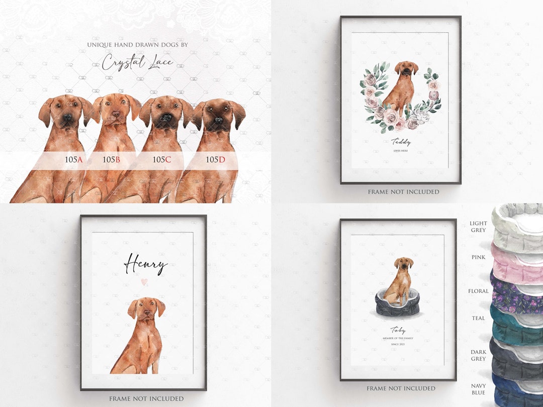Personalised Rhodesian Ridgeback Print Ridgeback - Etsy