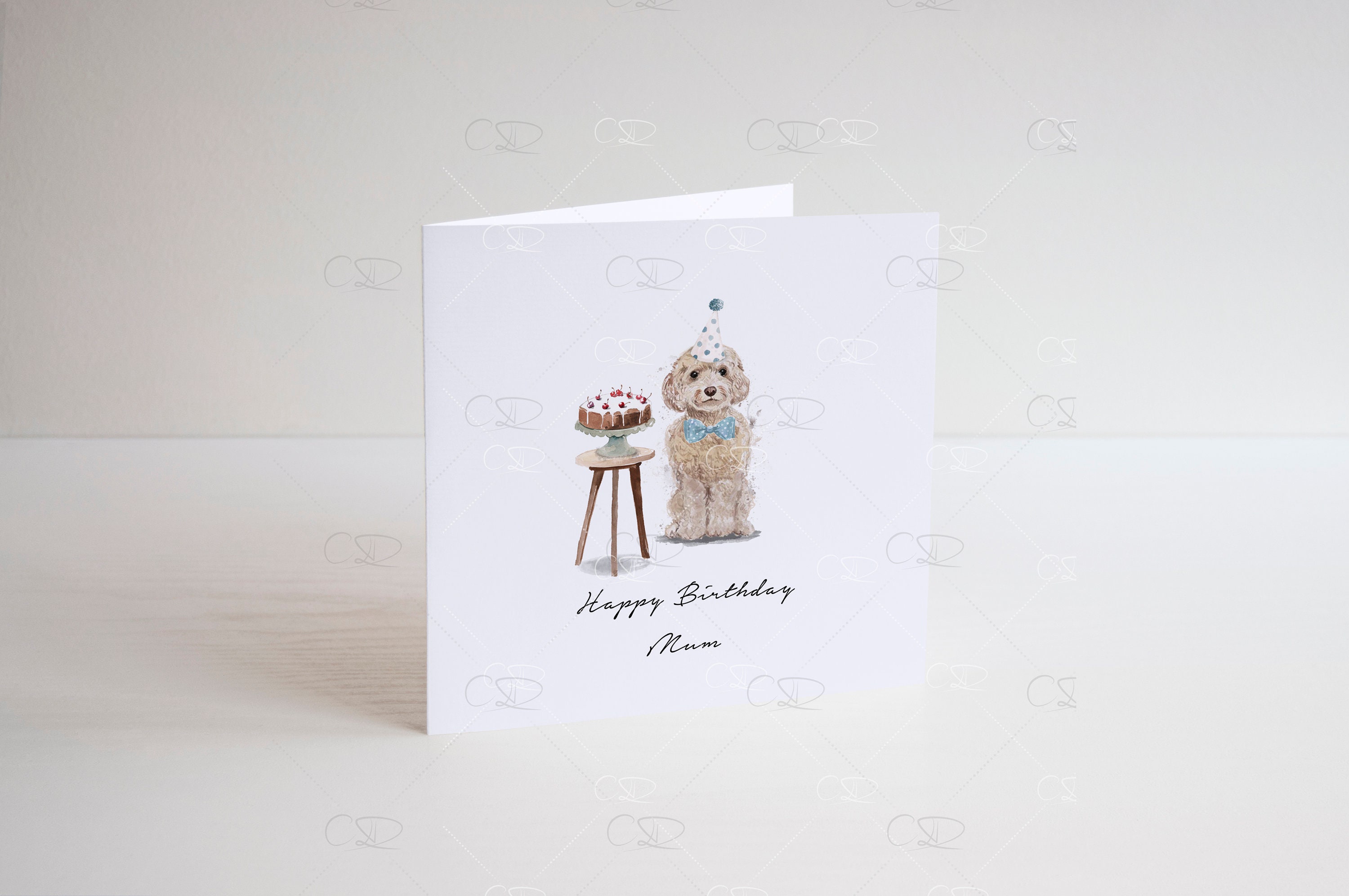 Personalised Cockapoo Birthday Card, Personalised Cockapoo Thank You ...