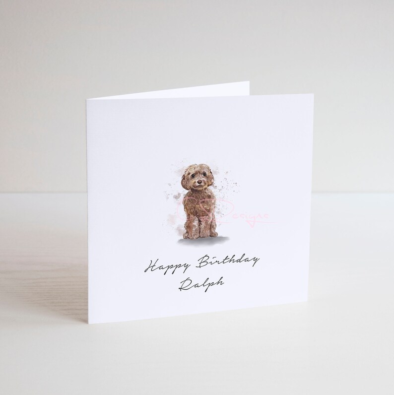 Personalised Cockapoo Birthday Card Personalised Cockapoo | Etsy UK