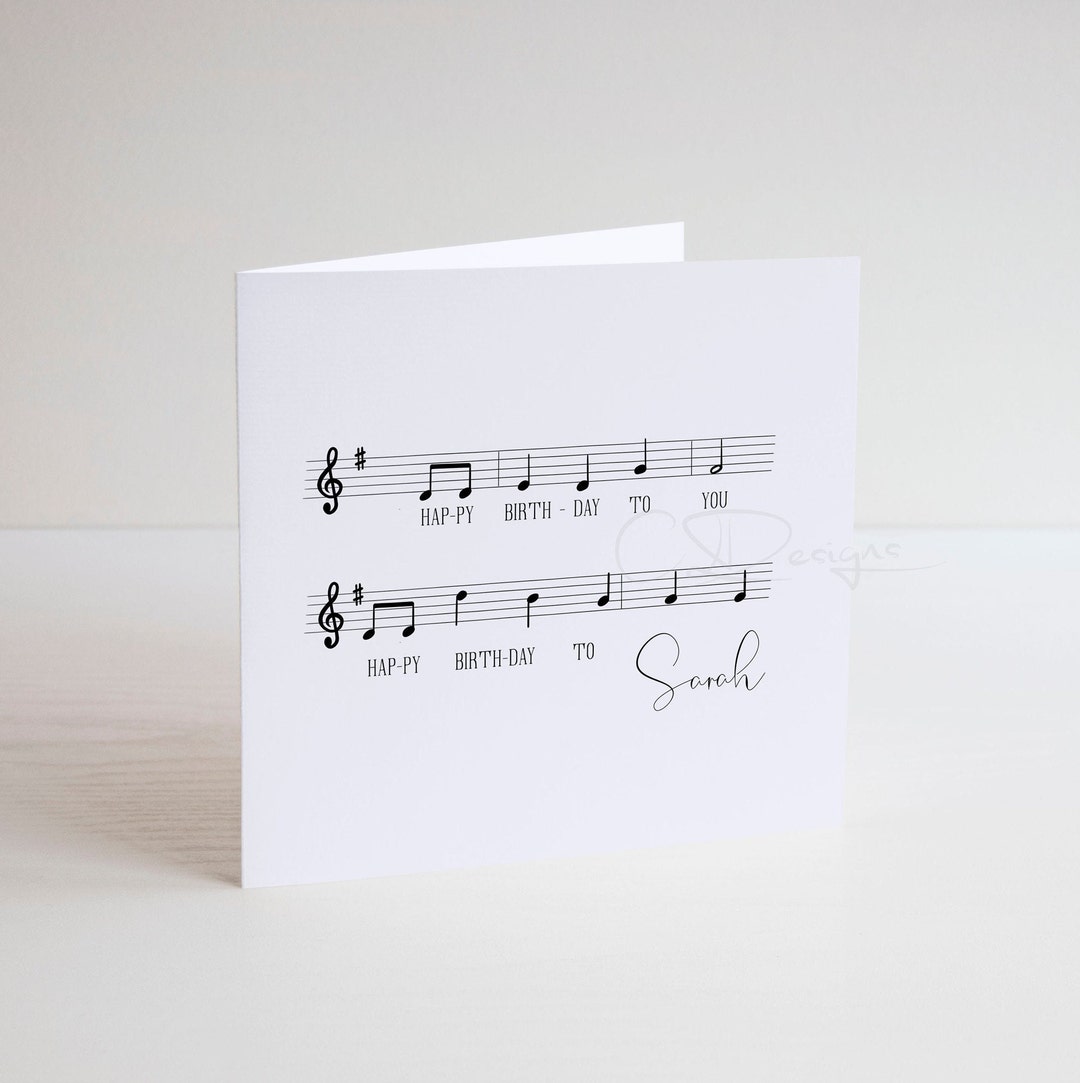 Musician Birthday Card, Personalised Birthday Card, Personalised ...