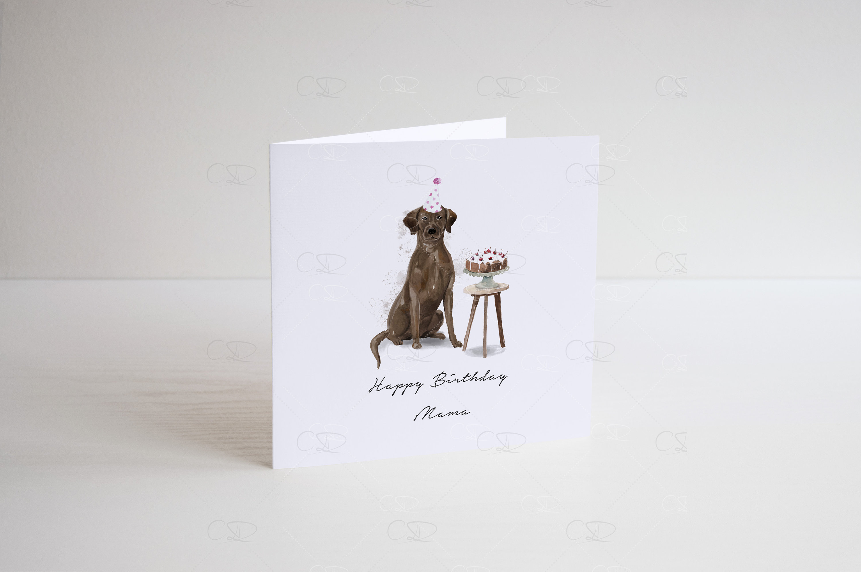 Personalised Labrador Birthday card black Labrador card | Etsy