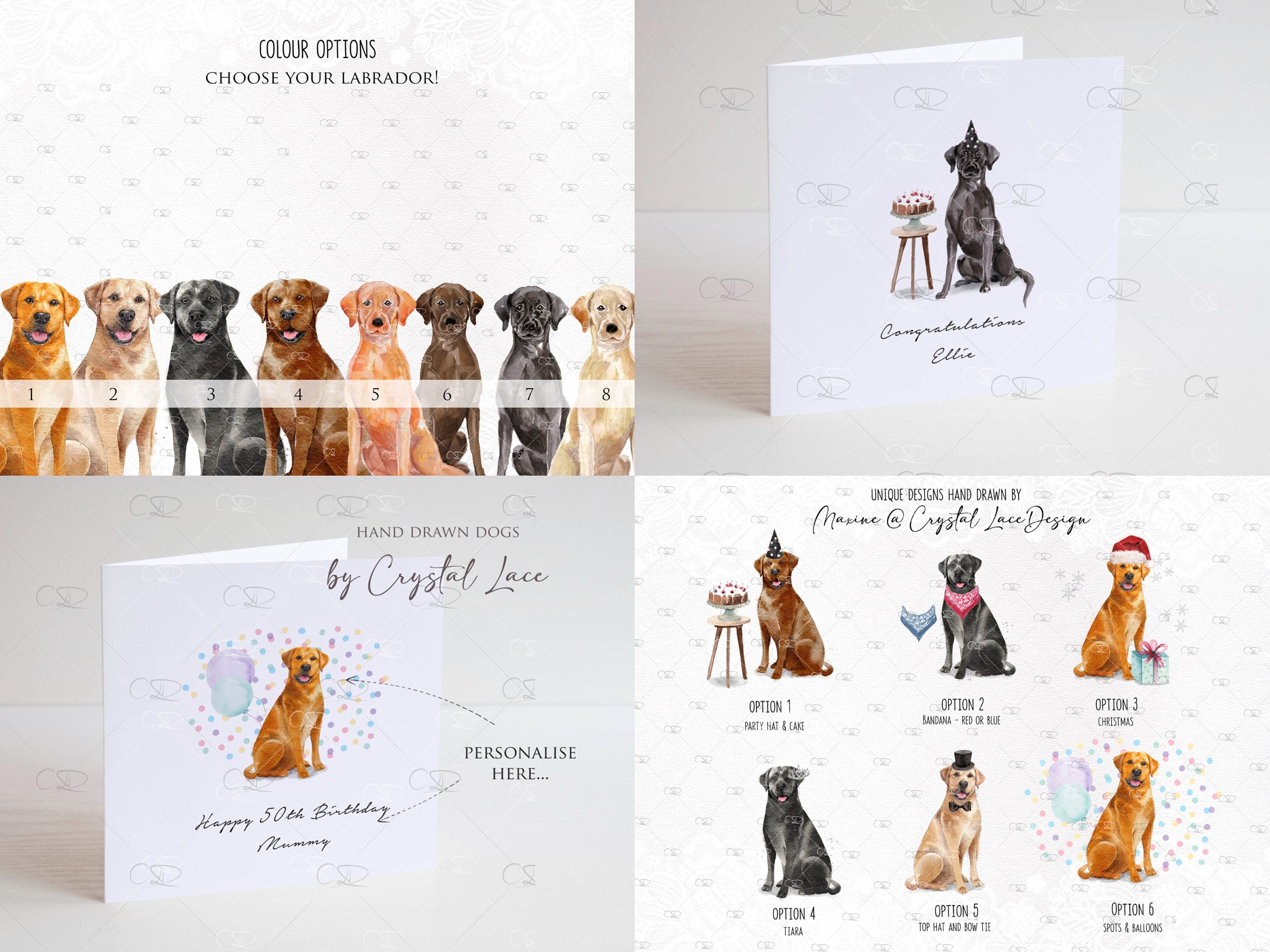 Personalised Labrador Birthday Card Black Labrador Card - Etsy