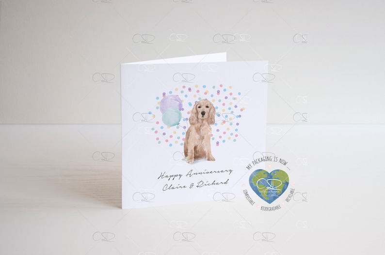 Personalised Cocker Spaniel Birthday Card, Springer Spaniel, Sprocker ...