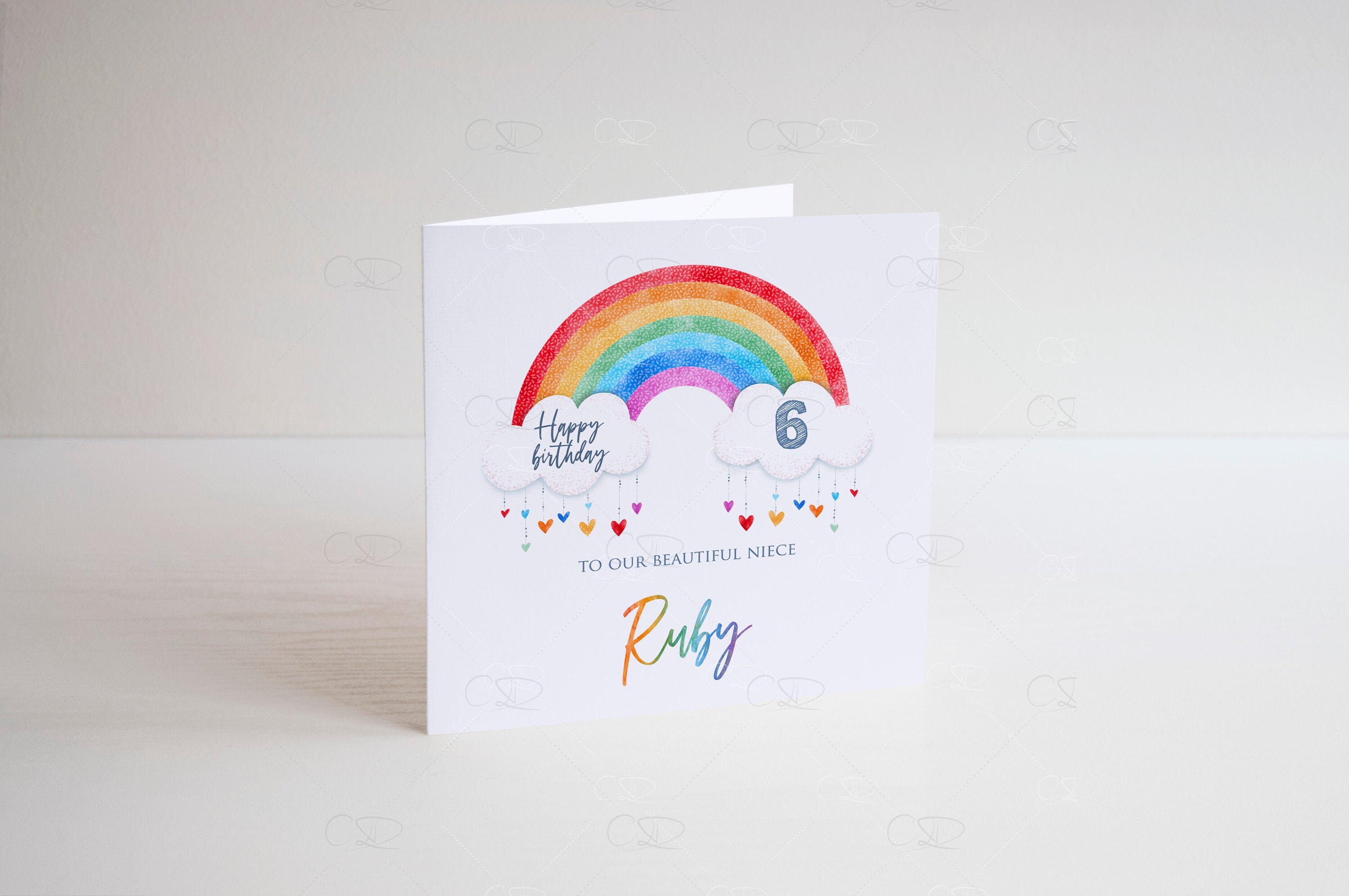 Tarjeta de cumpleaños arco iris personalizada tarjeta de | Etsy