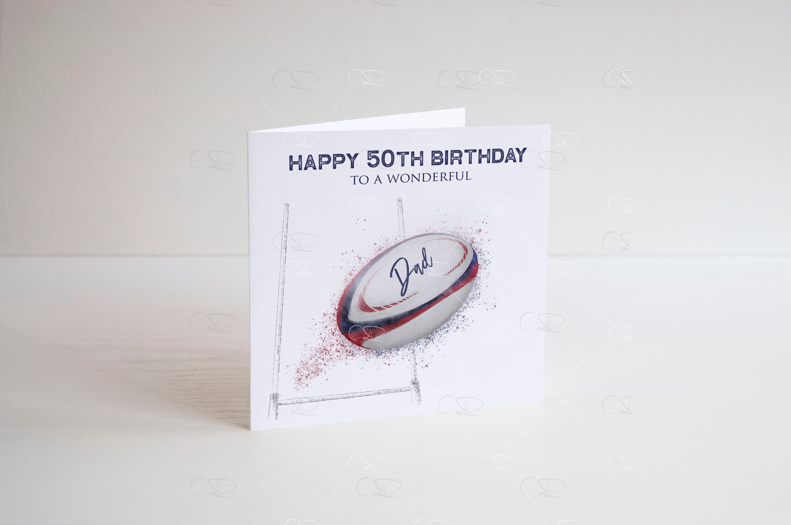 Personalised Rugby Birthday Card Personalised Rugby Ball - Etsy UK