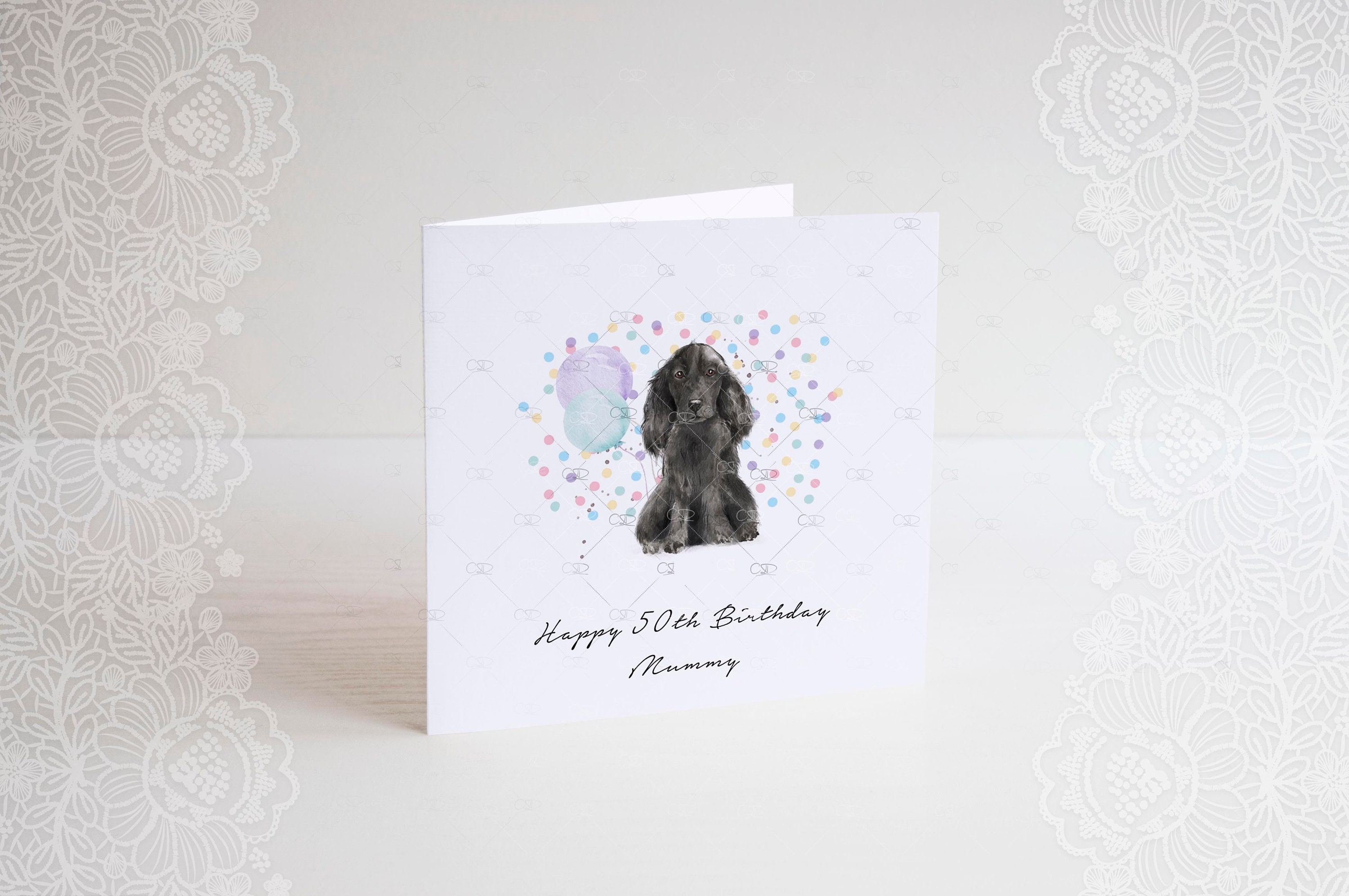 Cocker Spaniel Birthday Card Spaniel Card Thank You Card - Etsy UK