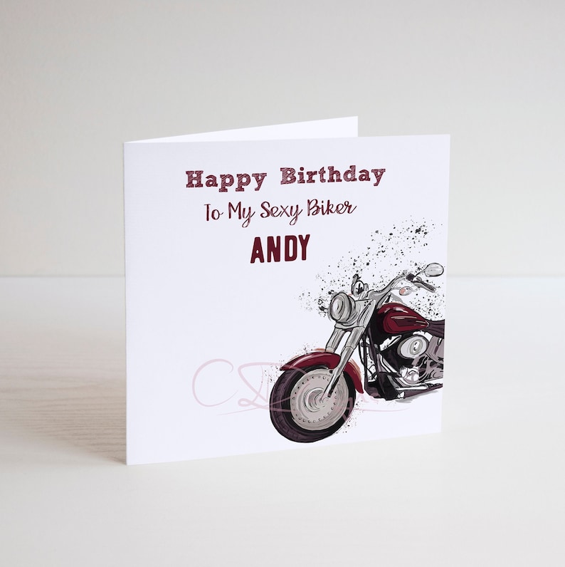 Personalised Motorbike Birthday Card Biker Card Husband | Etsy