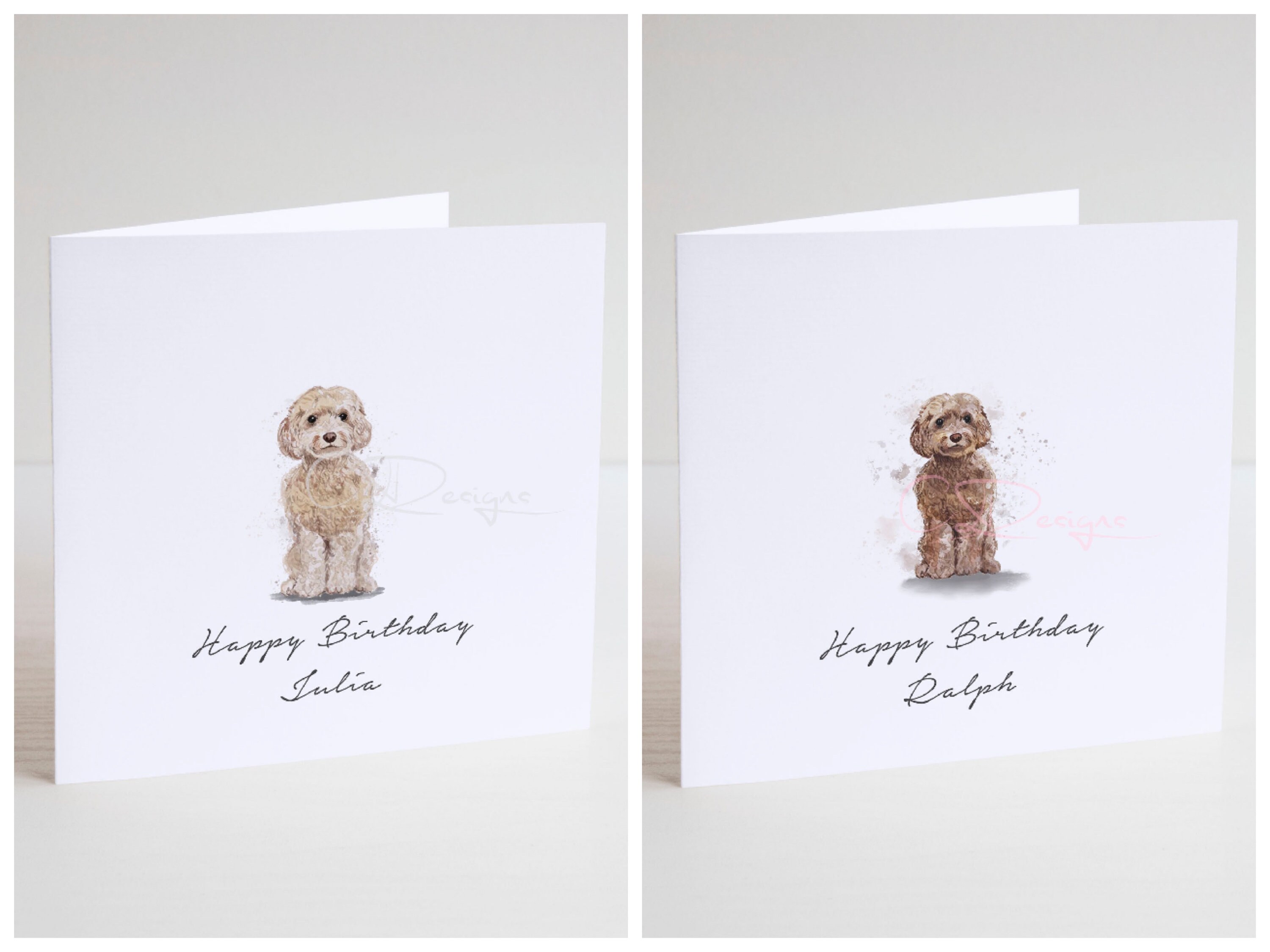 Personalised Cockapoo Birthday Card Personalised Cockapoo | Etsy UK