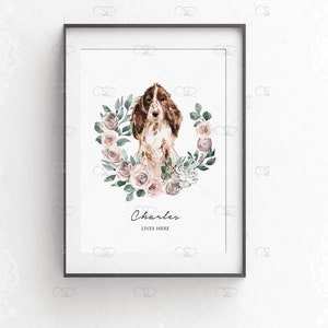 Personalised Cocker Spaniel Print Personalised Dog Print | Etsy UK