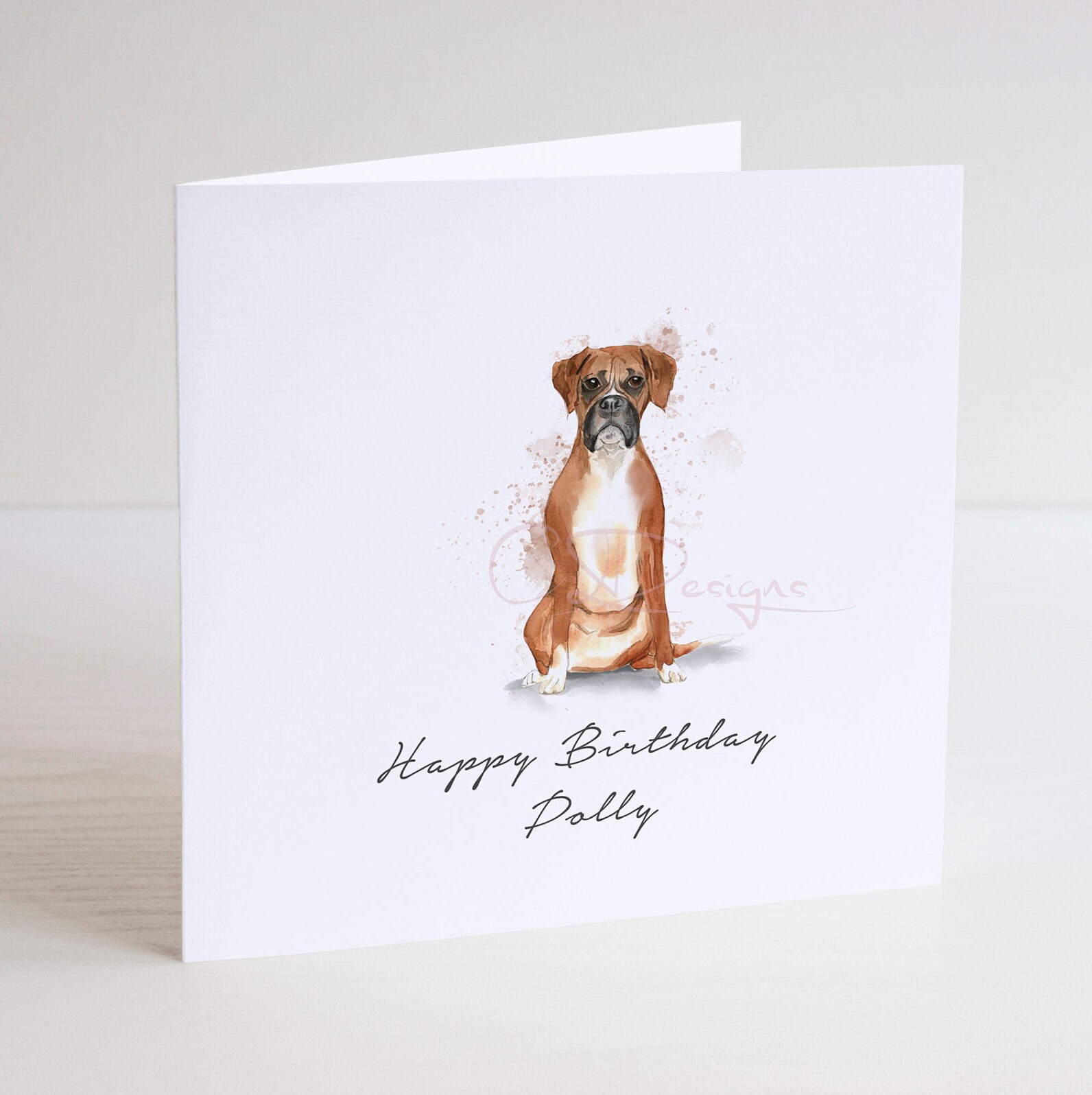 Personalised Boxer Birthday Card, Boxer Dog Card, Boxer Card, Boxer ...
