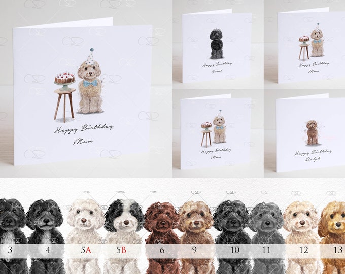 Black Cockapoo Coasters, Set of 2, With Stunning Fractal Art Design ...