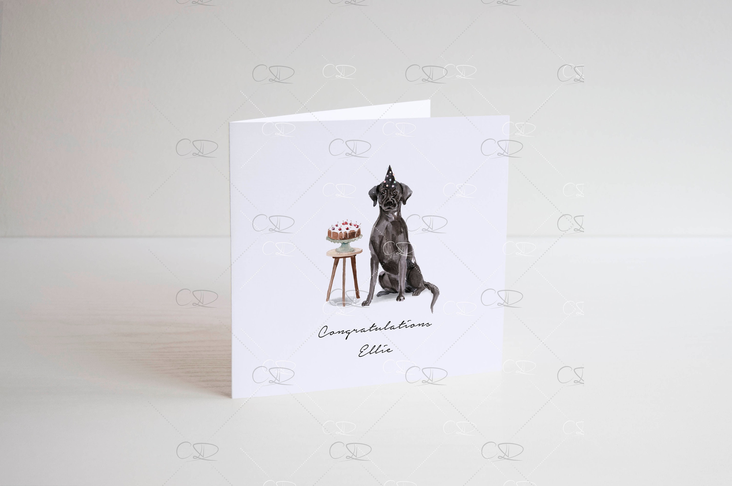 Personalised Labrador Birthday Card Black Labrador Card | Etsy UK