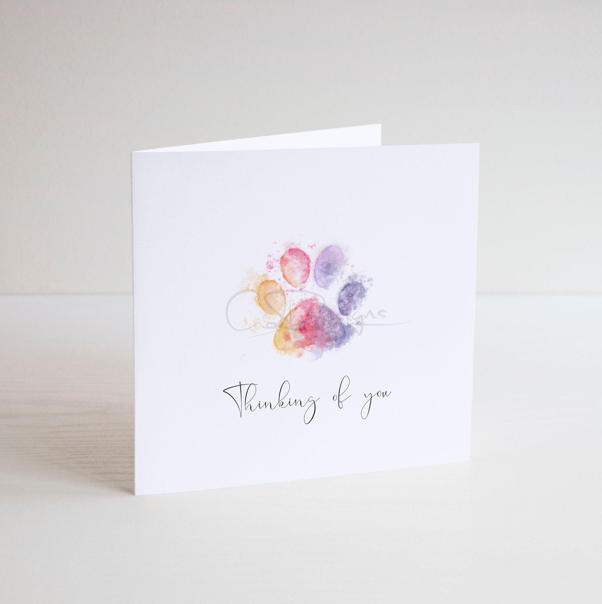 Personalised Paw Print Card Rainbow Bridge Card Dog Card - Etsy UK