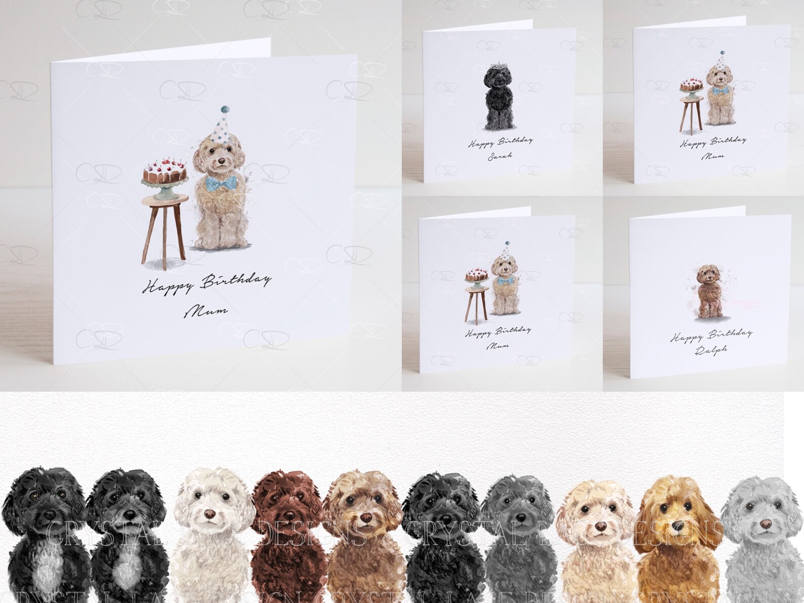 Personalised Cockapoo Birthday Card Personalised Cockapoo | Etsy UK