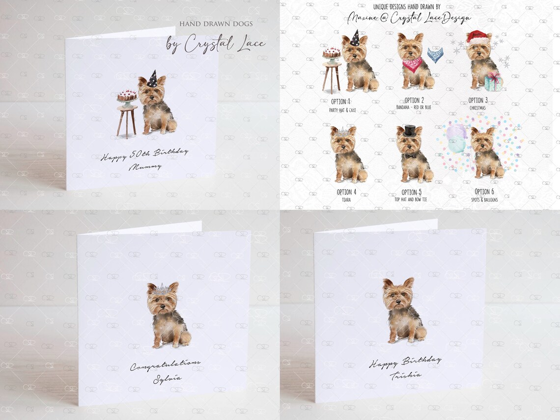 Personalised Yorkshire Terrier Birthday Card Yorkie Card - Etsy UK