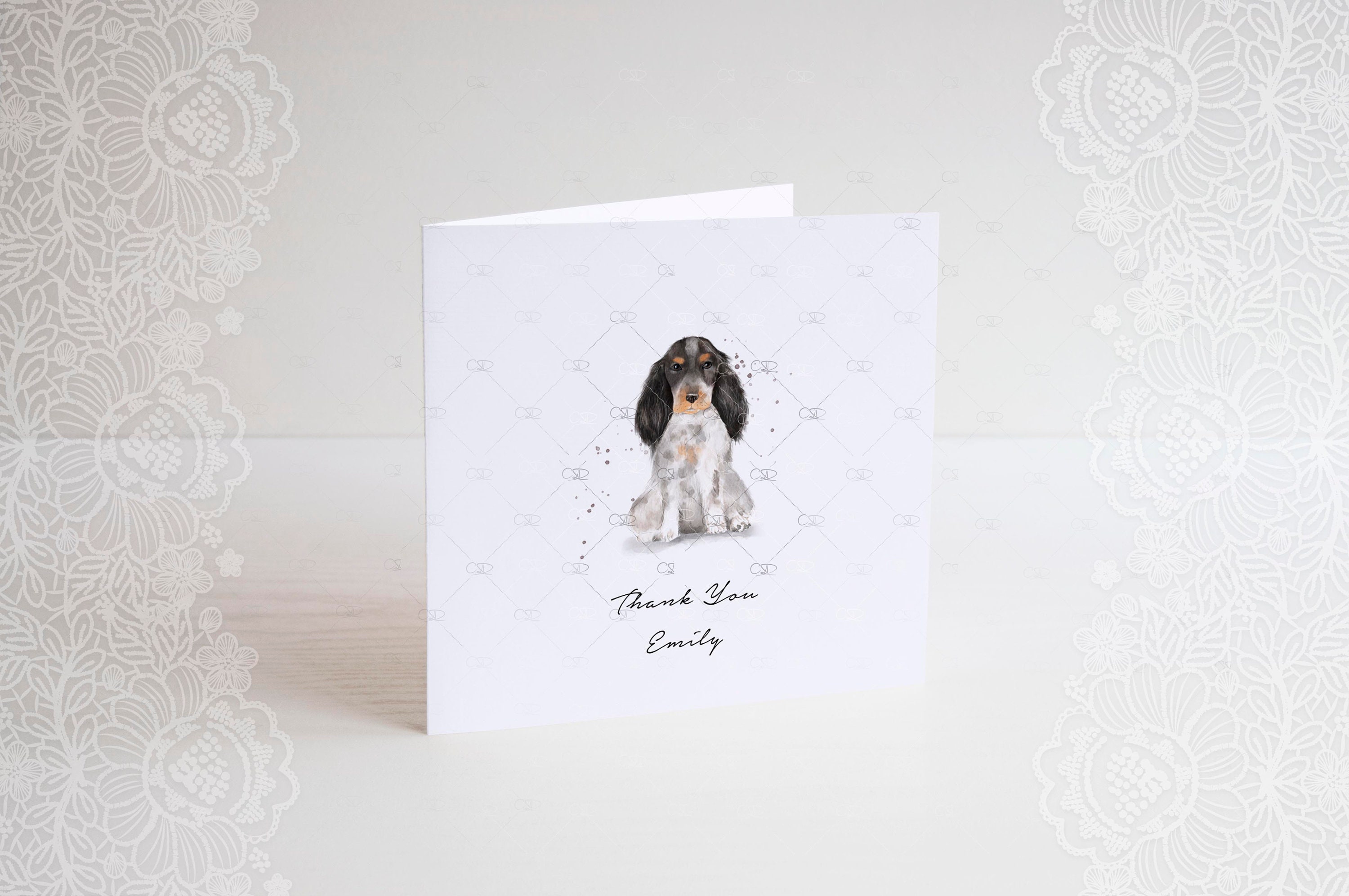 Cocker Spaniel Birthday Card Spaniel Card Thank You Card - Etsy