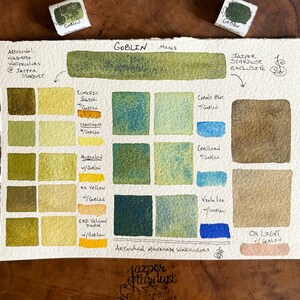 New Color Exclusive! GREEN GOBLIN Artisanal Handmade Watercolor Half or ...