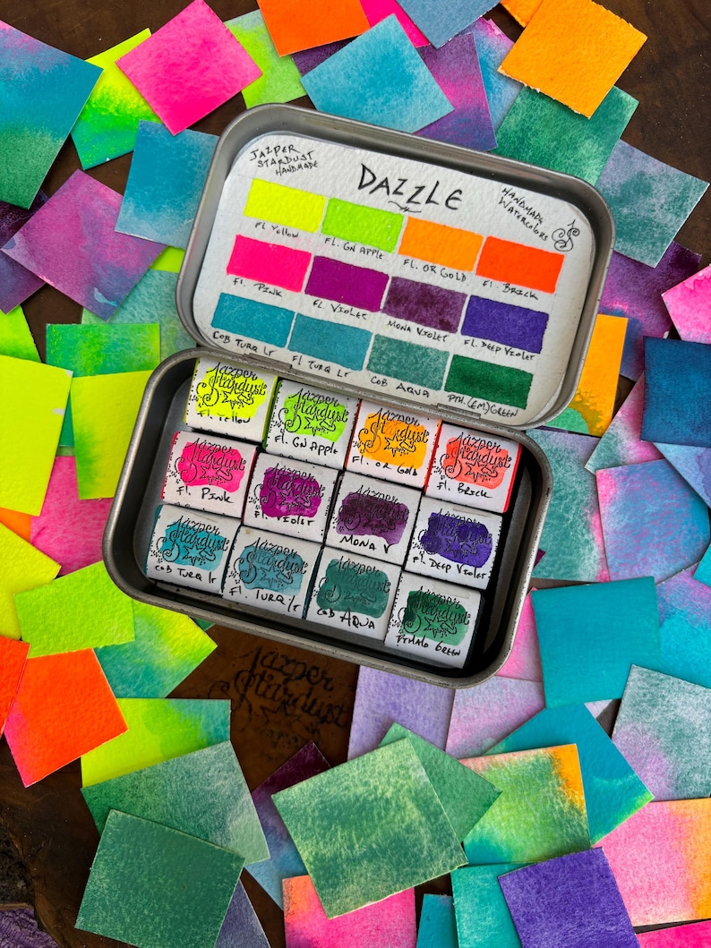 DAZZLE Set of 12 Artisan Handmade Watercolor Paint Set - Etsy