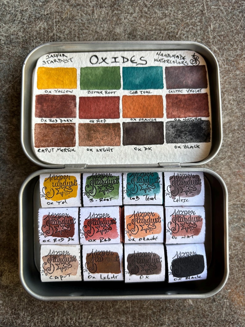 OXIDES 12- Artisan Handmade Watercolor Paint Set - Etsy