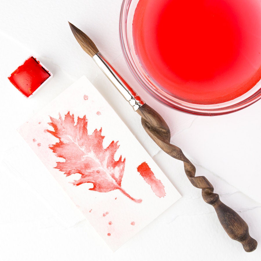 CORTILLION RED Jazper Stardust Handmade Watercolor Half Pan - Etsy