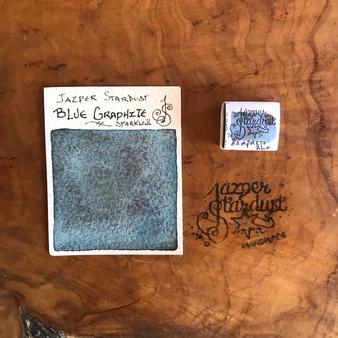 New Color! Blue GRAPHITE Sparkling Mineral Graphite Artisanal Handmade ...