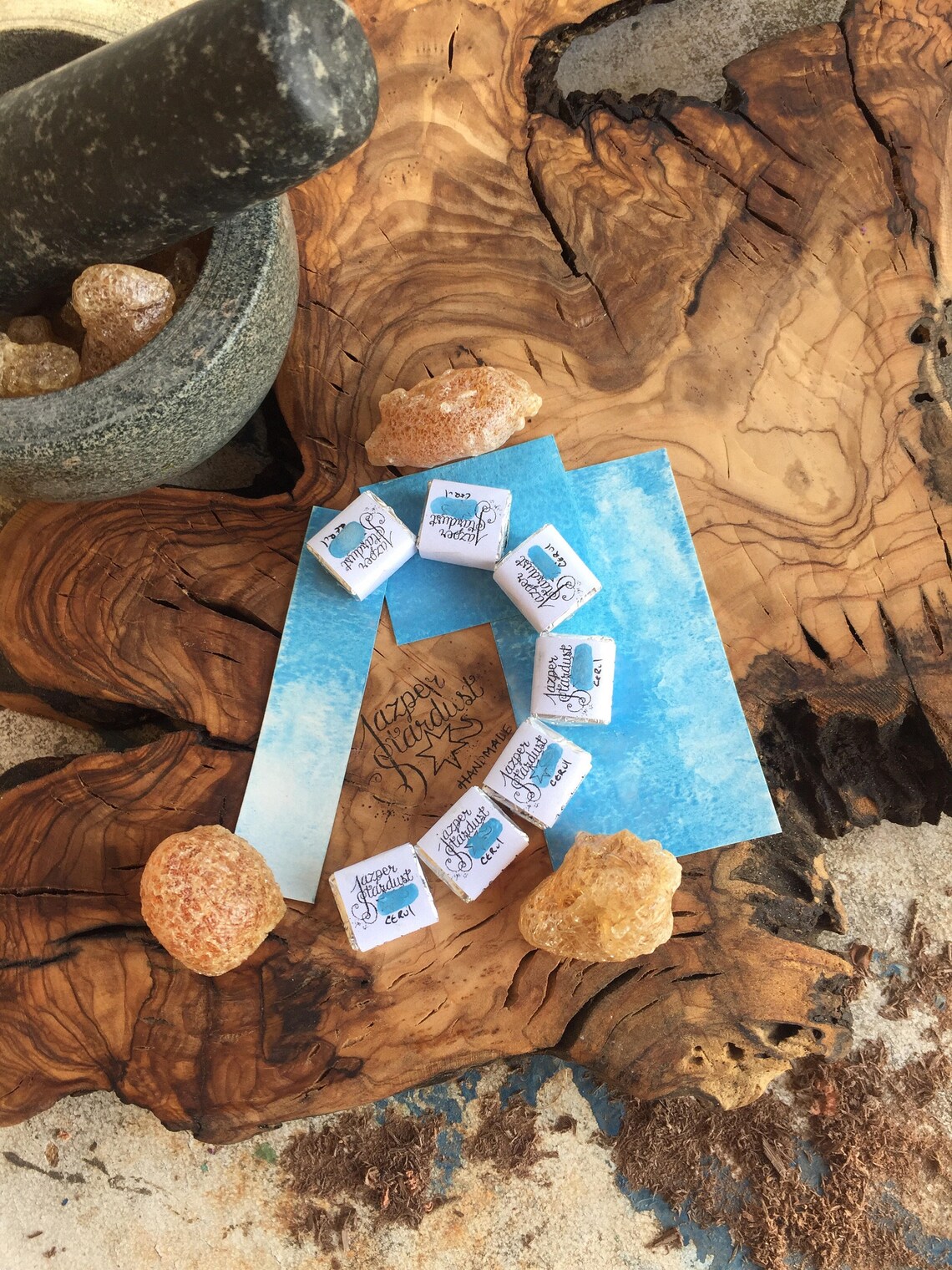 TRUE CERULEAN BLUE Jazper Stardust Handmade Watercolor Half Pan - Etsy