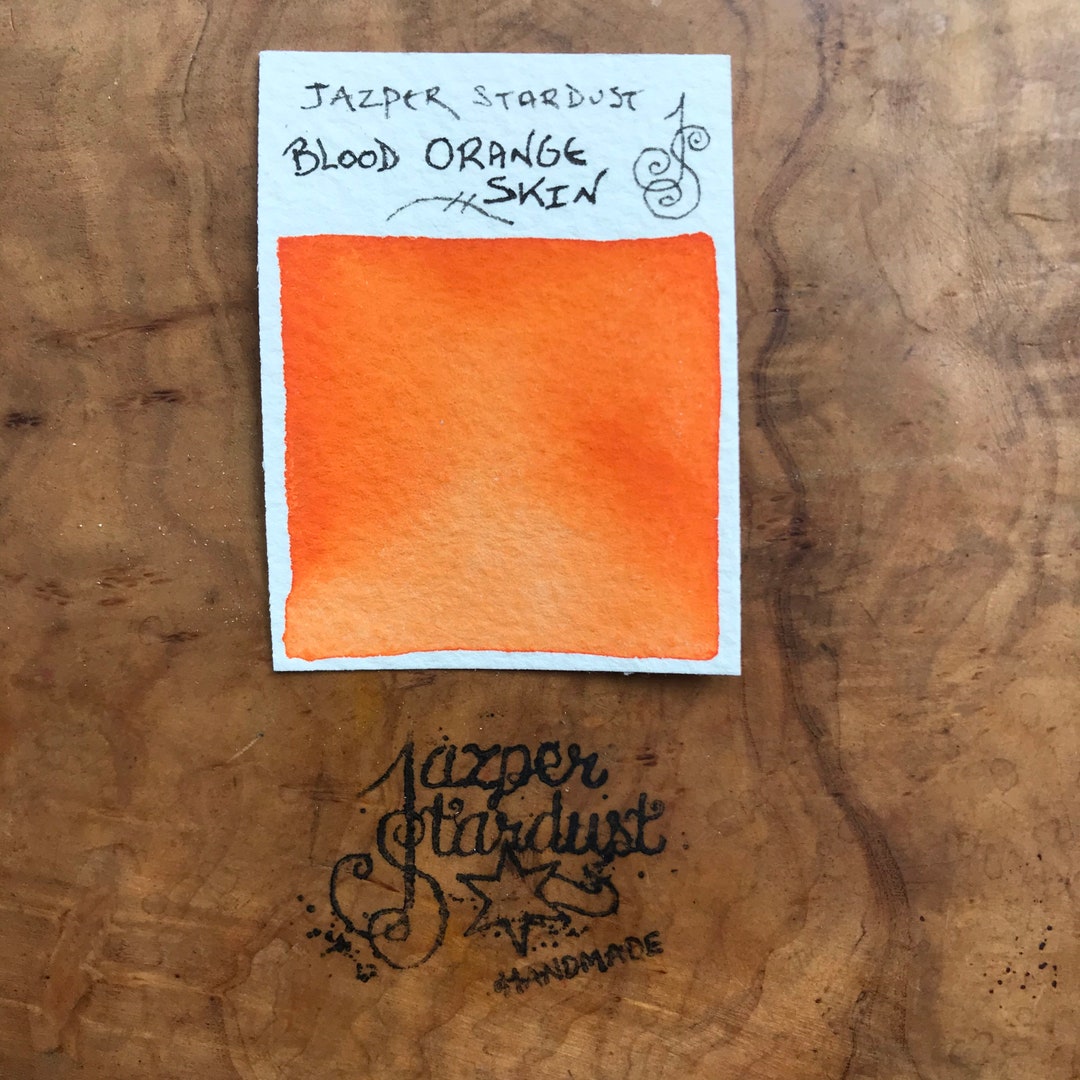 New* BLOOD ORANGE SKIN Artisanal Handmade Watercolor Half Pan - Etsy