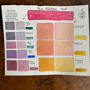 New* PINK EGGSHELL EXCLUSIVE Artisanal Handmade Watercolor Half Pan - Etsy