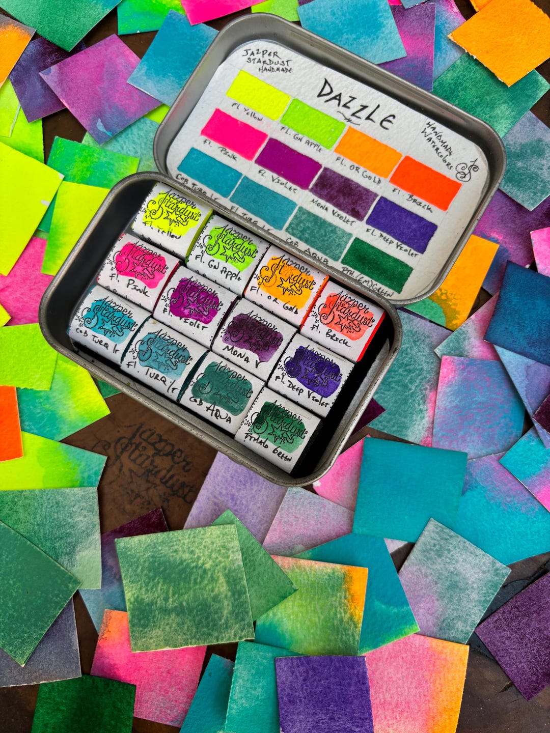 DAZZLE Set of 12 Artisan Handmade Watercolor Paint Set - Etsy