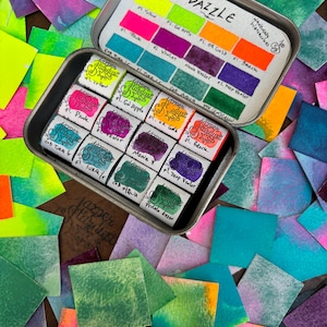 DAZZLE Set of 12 Artisan Handmade Watercolor Paint Set - Etsy