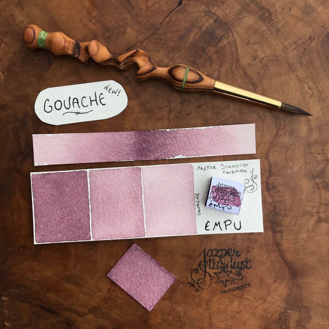 New Color Exclusive! EMPU Violet Gouache Artisanal Handmade Watercolor ...