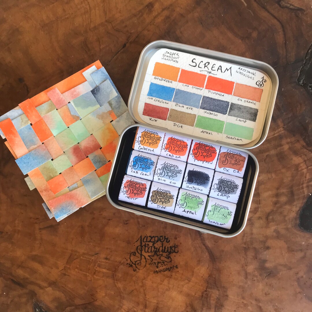 SCREAM Set of 12 Artisan Handmade Watercolor Paint Set - Etsy