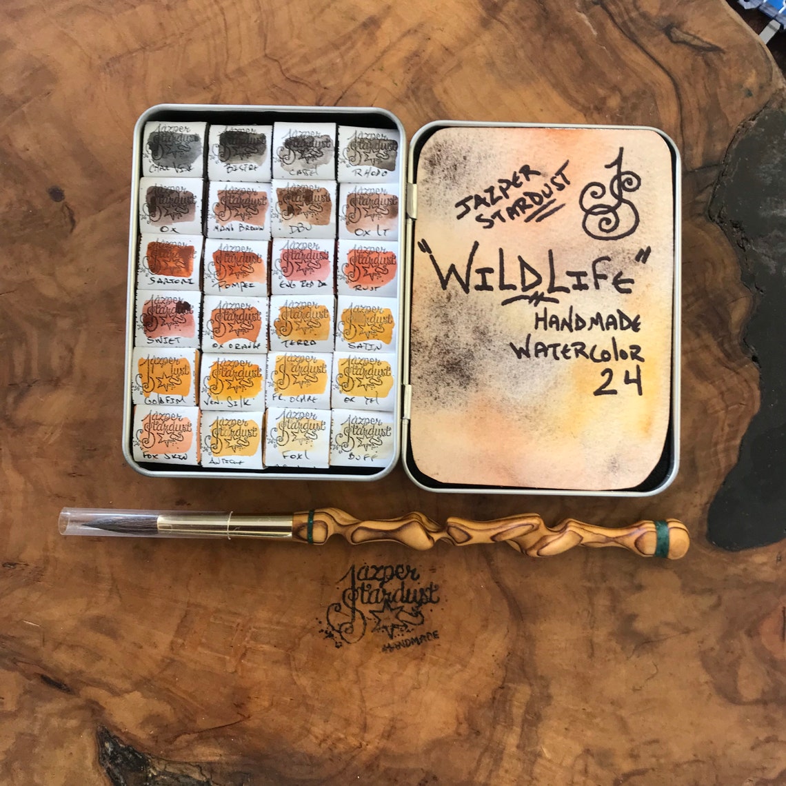 WILDLIFE Watercolor Set of 24 Artisan Handmade Watercolour Paint Set - Etsy