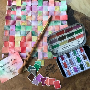 JAPANESE FALL Set of 12- Artisan Handmade Watercolor Paint Set - Etsy