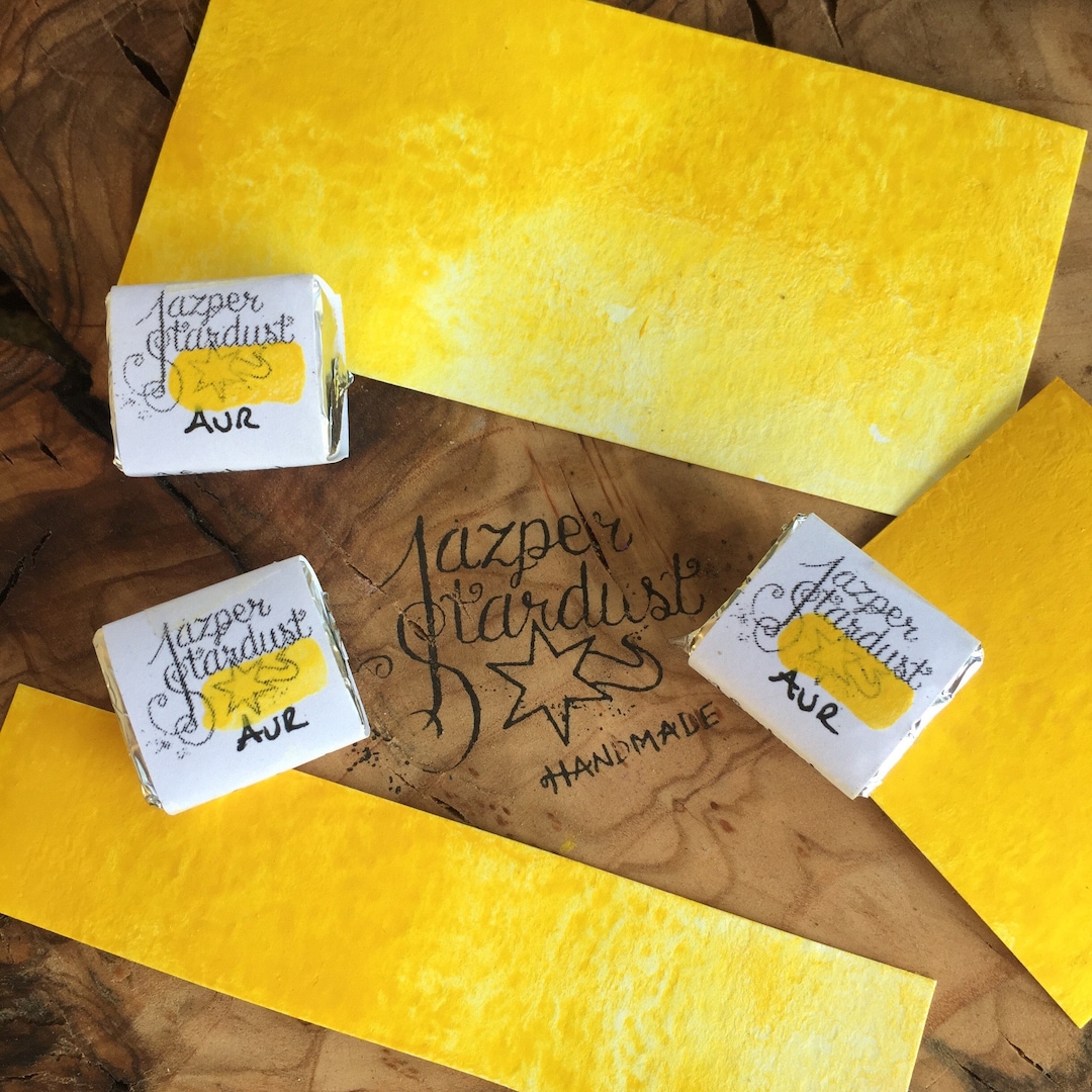 AUREOLIN Jazper Stardust Handmade Watercolor Half Pan - Etsy