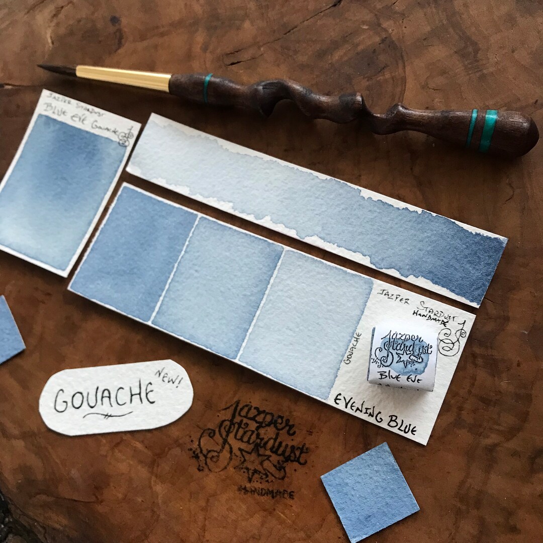 New Color Exclusive! EVENING BLUE Gouache Artisanal Handmade Watercolor ...