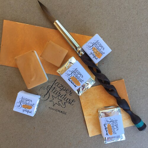 GENUINE INDIGO Jazper Stardust Handmade Watercolor Pan made - Etsy