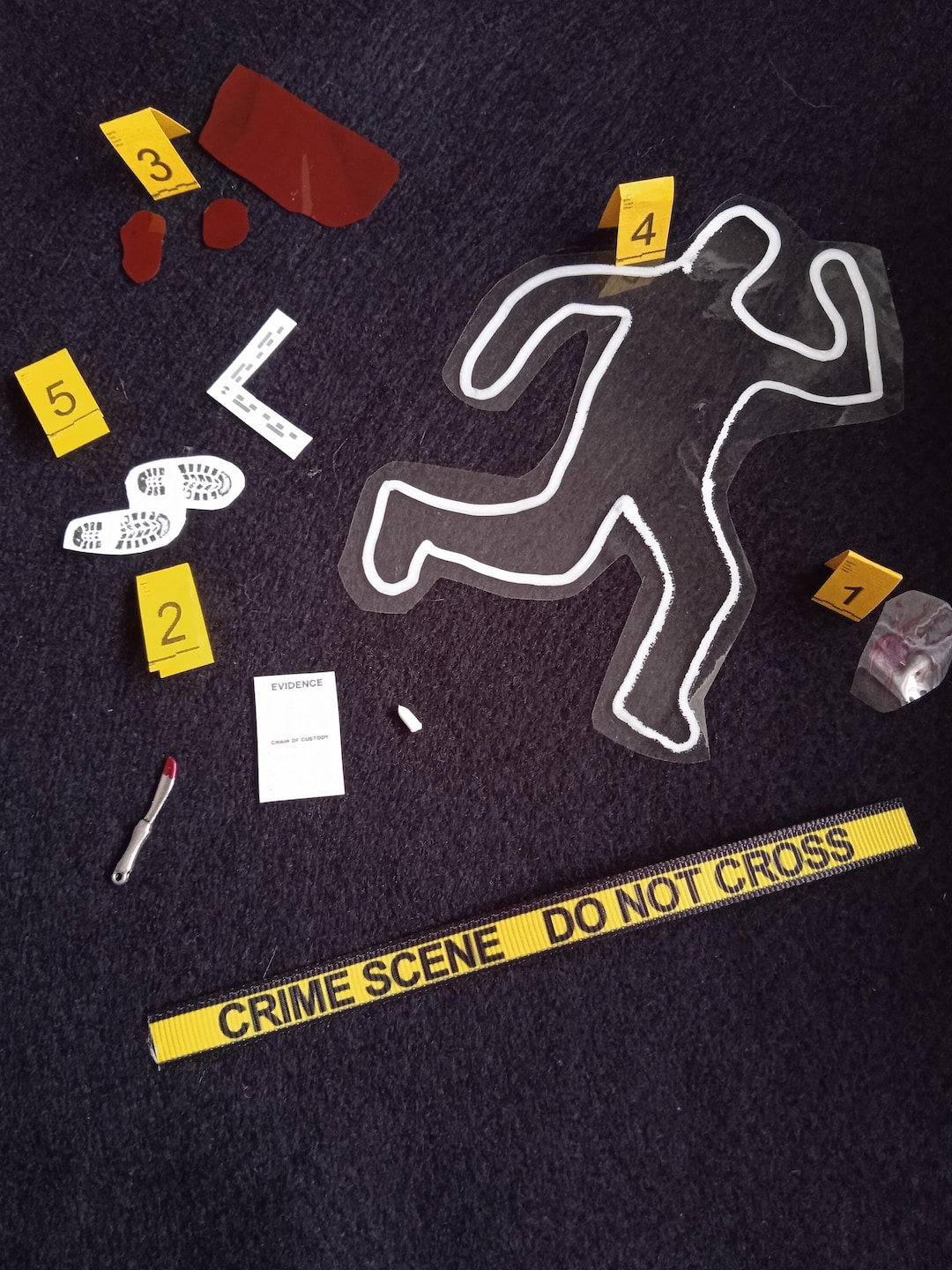 Crime Scene Dollhouse Miniature Set, Halloween Decoration 1/12 Scale - Etsy