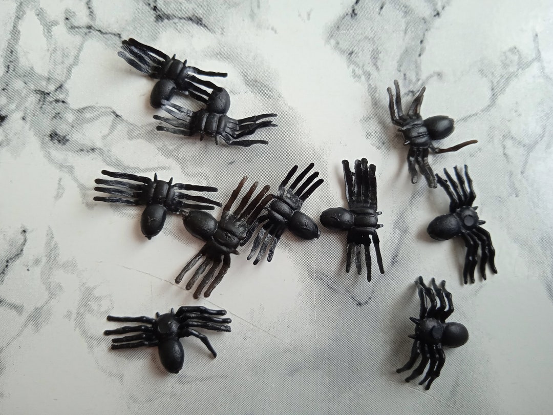 Dolls House Miniatures Spiders Pack of 10 Plastic Spiders - Etsy