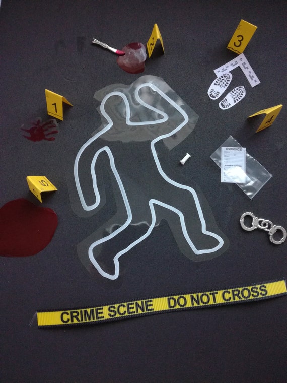Crime Scene Body Outline In House