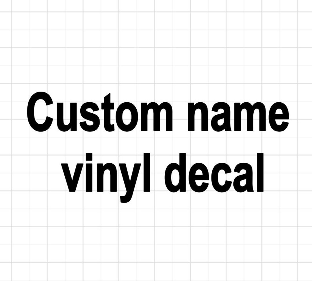 Custom Name Vinyl Decal - Etsy
