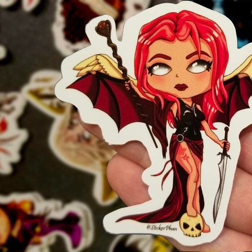 Chibi Atraxa Sticker Inspired by Magic the Gathering Decals | Etsy