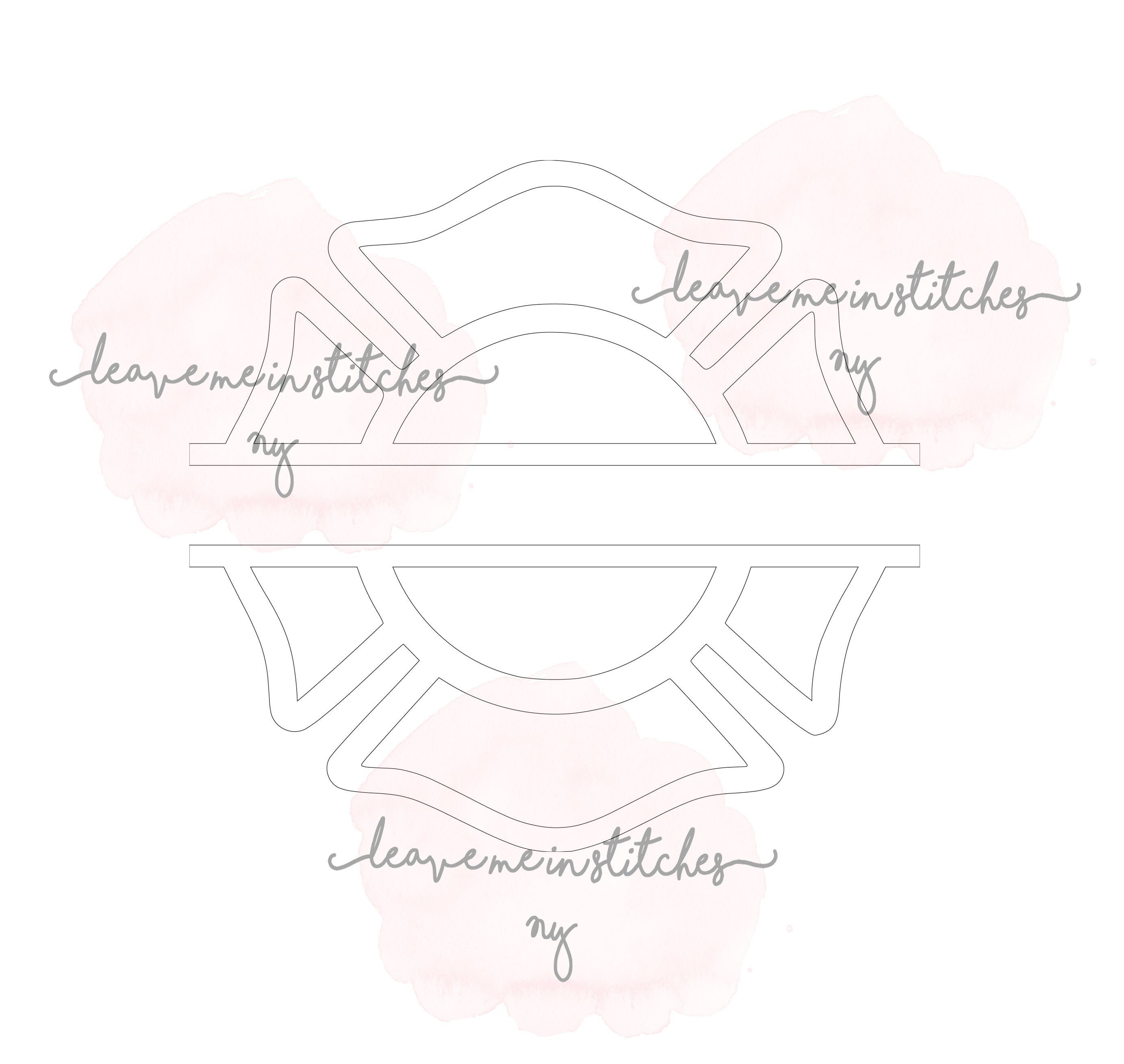 Fireman Maltese Cross Split Monogram SVG File, Laser File, Cricut File ...