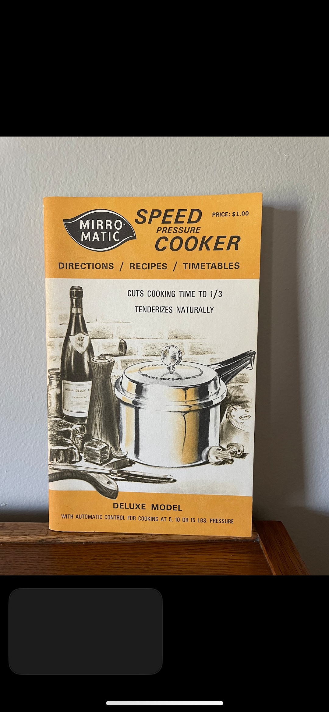 1972 Mirro-matic Speed Pressure Cooker Deluxe Model Recipes Directions ...