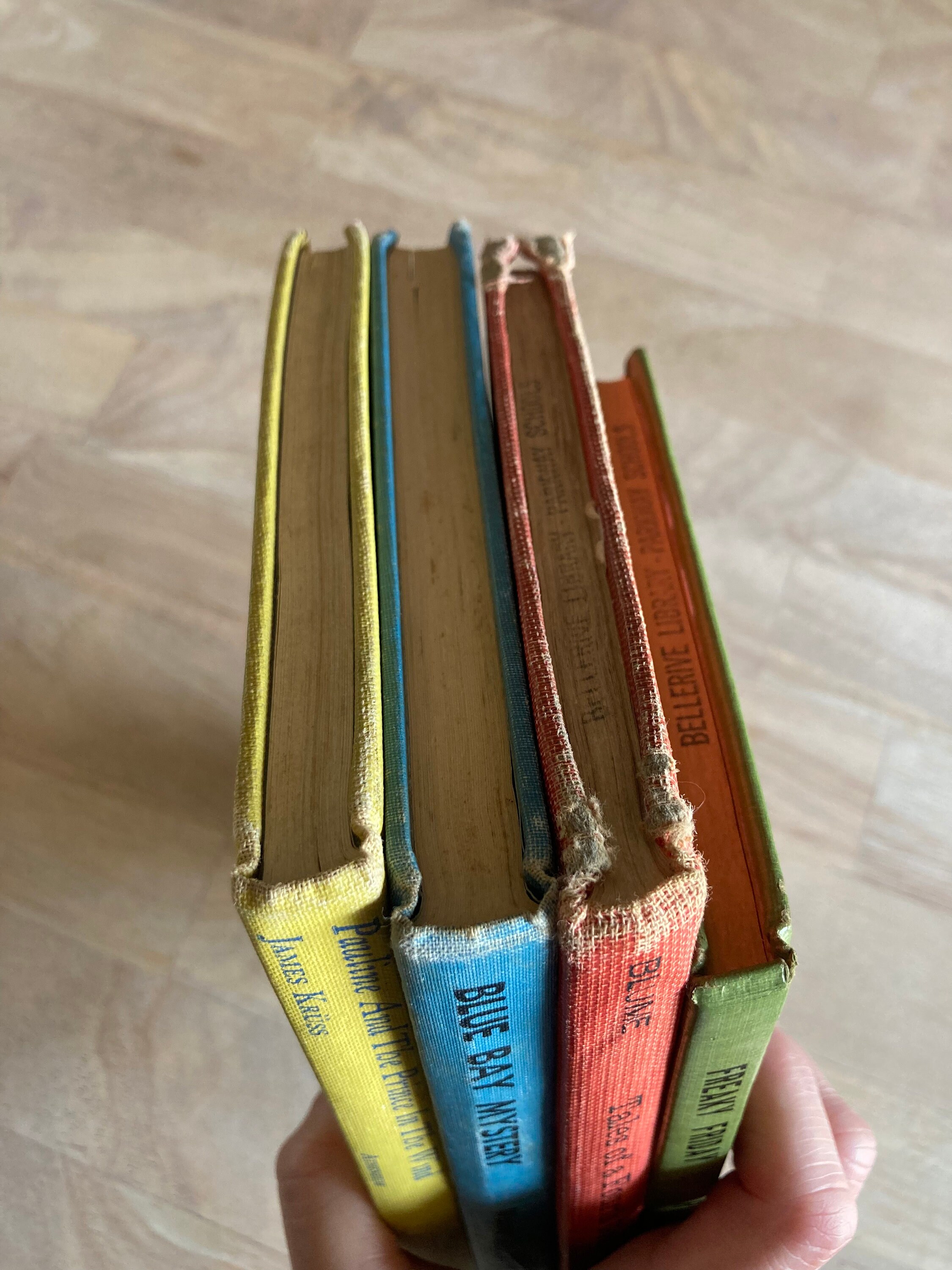 Vintage Book Stack Staging Coffee Table Books Old Set of Books Vintage Book Lot Rainbow Colored ...