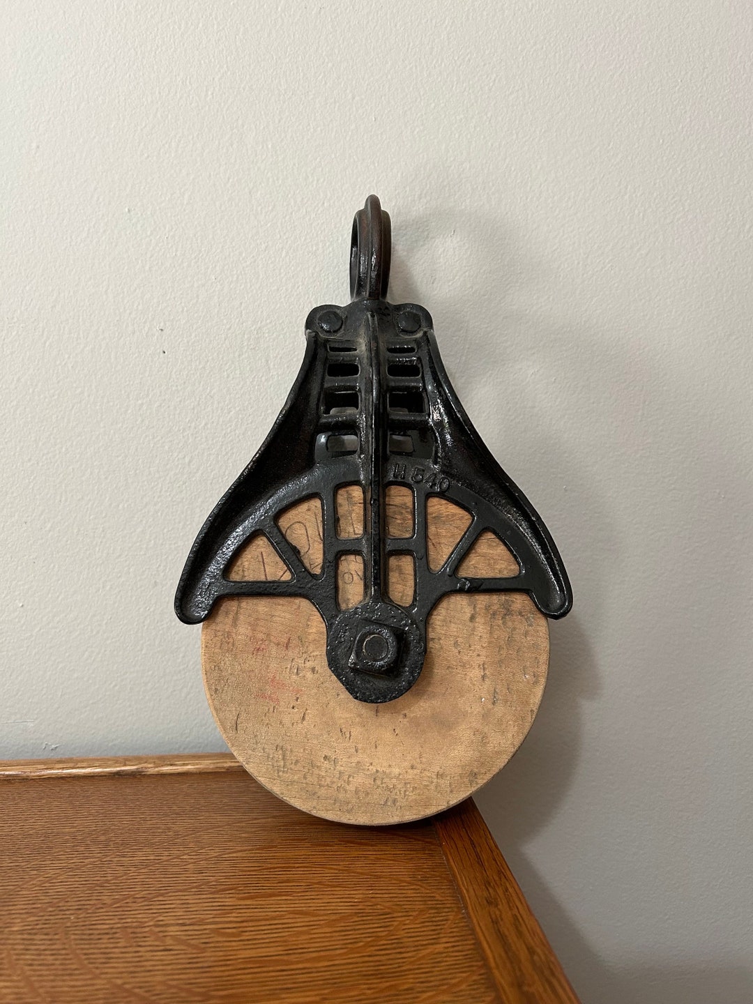 Antique Louden Hay Trolley Barn Pulley Hay Barn Pulley Wood Wheel H540 ...