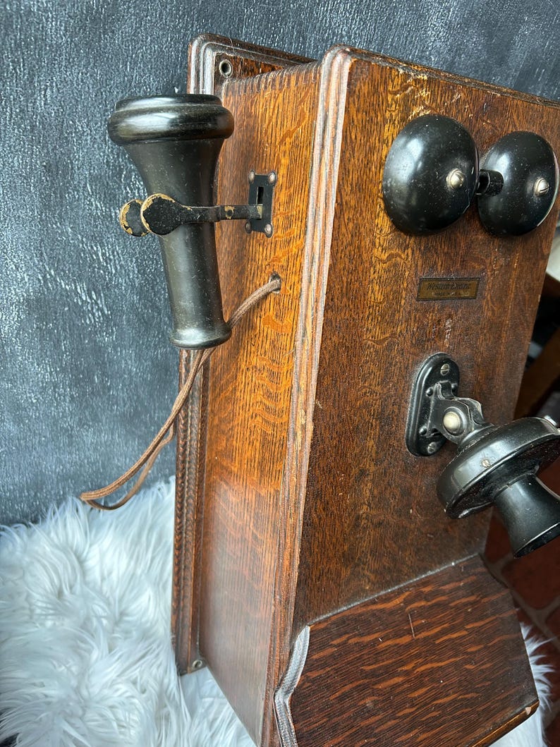 Antique West Electric Hand Crank Wall Telephone Has Been Converted ...
