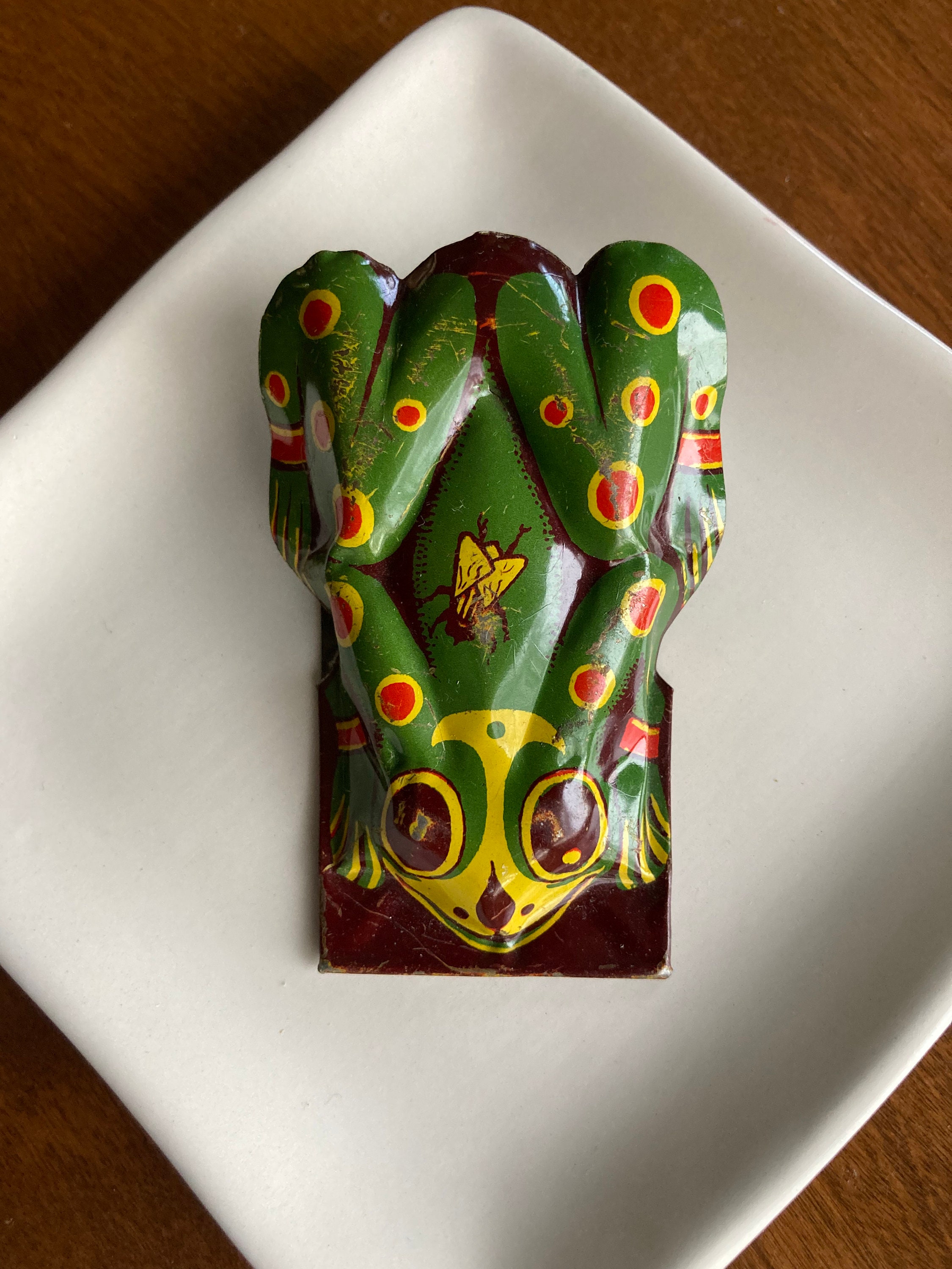 Vintage Litho Toy Frog Tin Frog Lithograph Noisemaker Clicker Vintage ...
