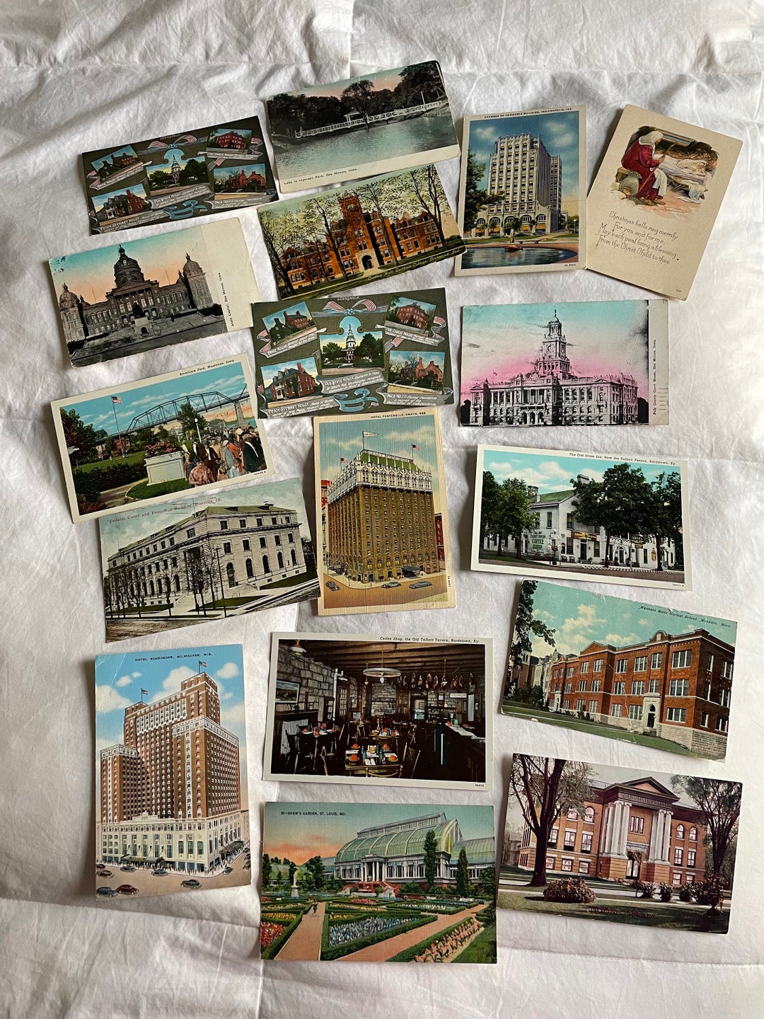 Vintage Postcards Lot of 17 Junk Journal Scrapbook Supplies Vintage ...