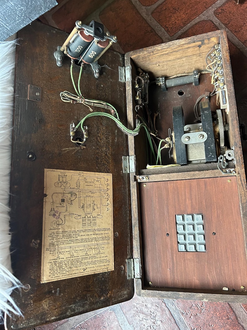 Antique West Electric Hand Crank Wall Telephone Has Been Converted ...